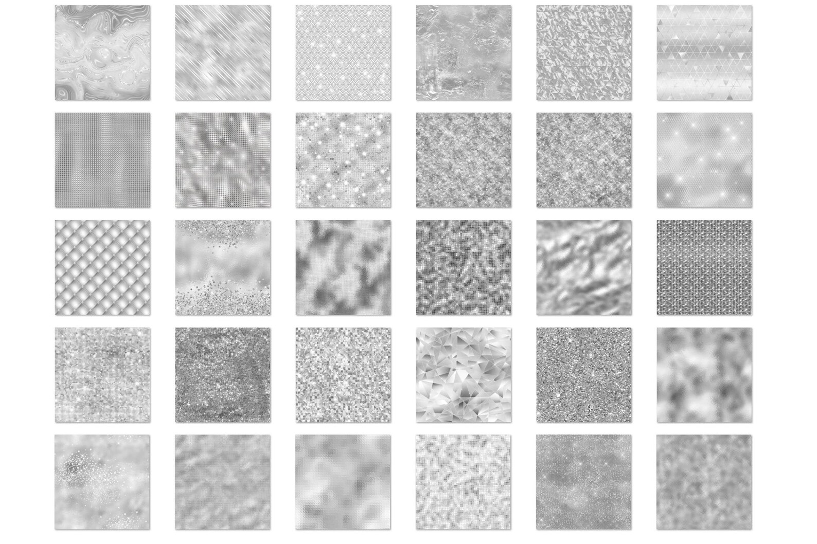 Luxury Silver Digital Paper Seamless Silver Textures Silver - Etsy