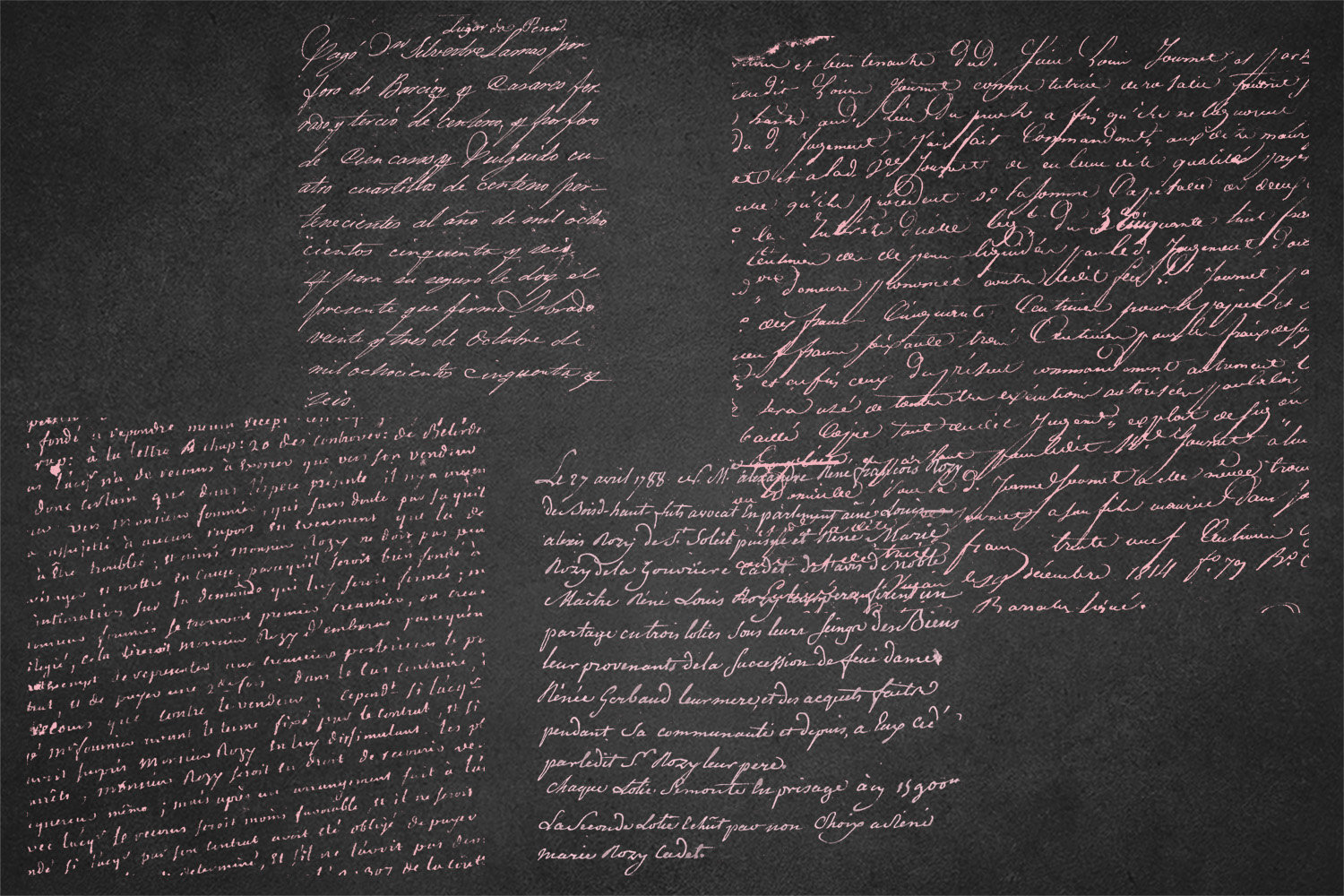 Pink Handwriting Overlays Digital Vintage Letters PNG Overlay | Etsy