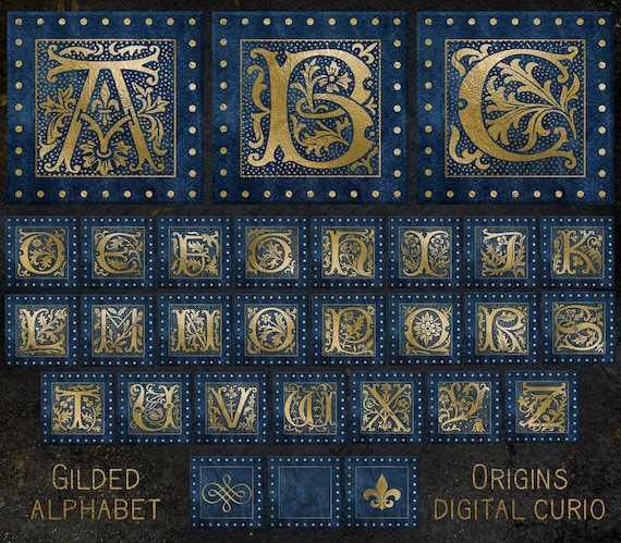 Decorative Alphabet Letters Clip Art