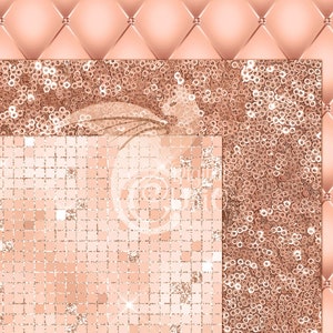 Peach Shimmer Digital Paper – Metallic Glitter Textures (digital ...