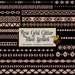 Rose Gold Glitter Tribal Borders Clipart, Border Clip Art, Aztec Border ...