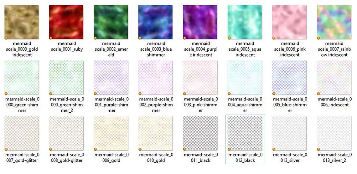 Mermaid Scale Overlays Seamless Mermaid Patterns Shimmering | Etsy