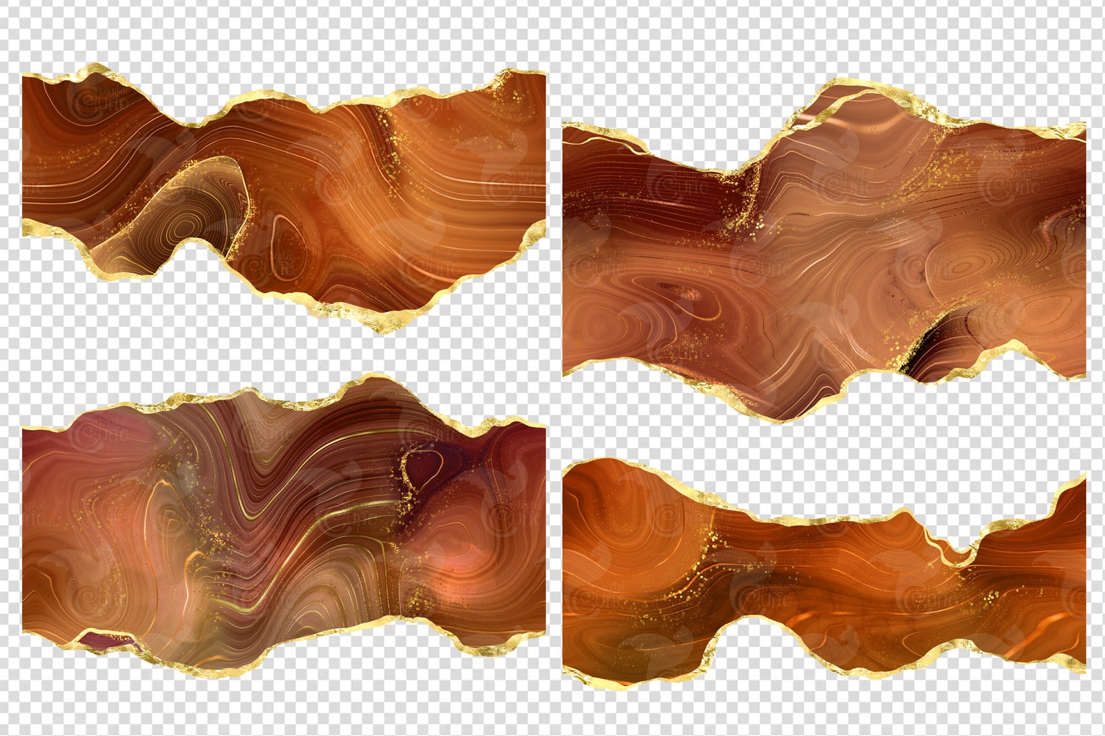 Orange and Gold Agate Borders Seamless Digital Geode PNG - Etsy New Zealand