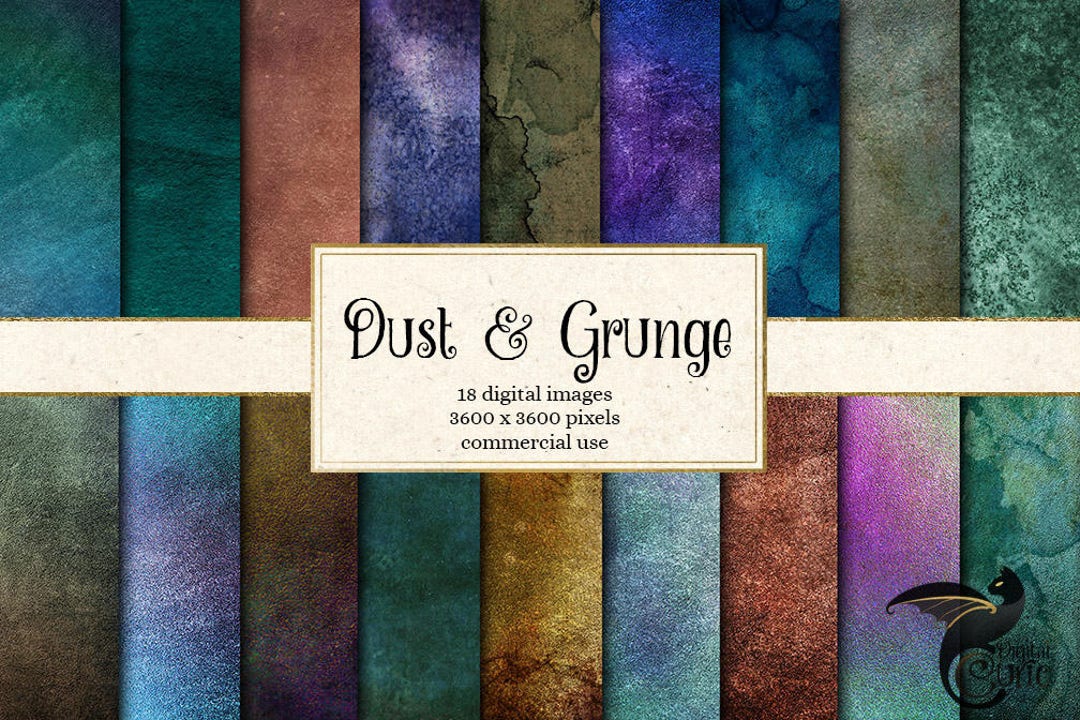 Grunge Texture Digital Paper Pack, Vintage Scrapbook Backgrounds ...