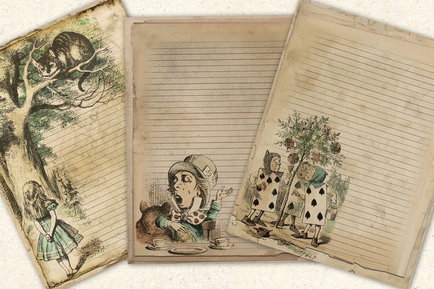 Alice's Adventures in Wonderland Notebook Paper Notebook - Etsy UK