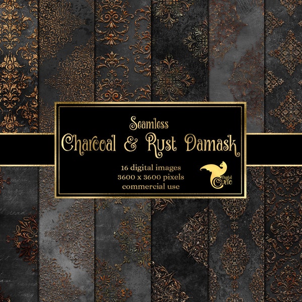 Damask Digital Paper - Etsy