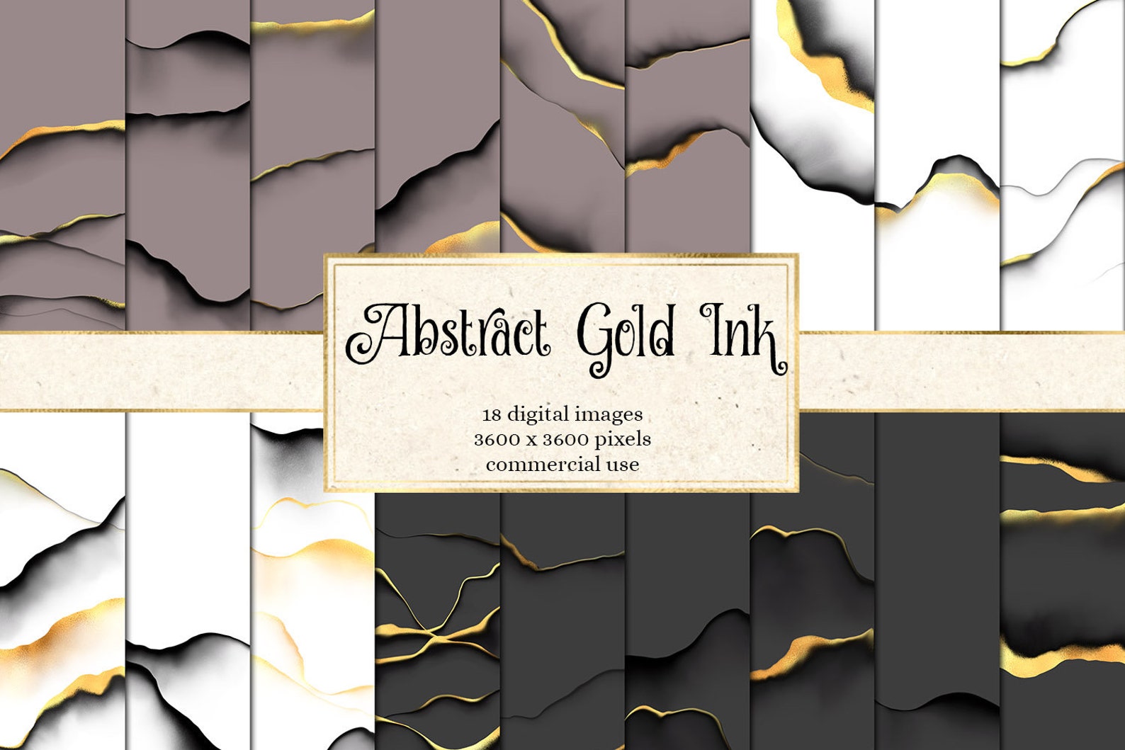 Abstract Gold Ink Digital Paper Printable Scrapbook Paper - Etsy