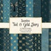 Teal and Gold Fairy Digital Paper, Seamless Textures With Turquoise ...