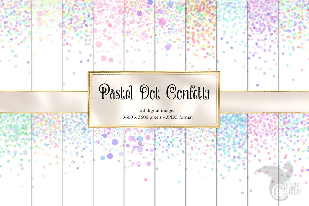 Pastel Confetti Digital Paper, Seamless Printable Textures (digital ...