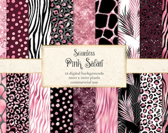 Pink Animal Print | Etsy