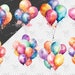Watercolor Rainbow Balloons Clipart, PNG Clip Art Graphics Instant ...
