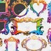 Rainbow Rococo Frames Clipart - Antique Baroque Vintage Clip Art ...