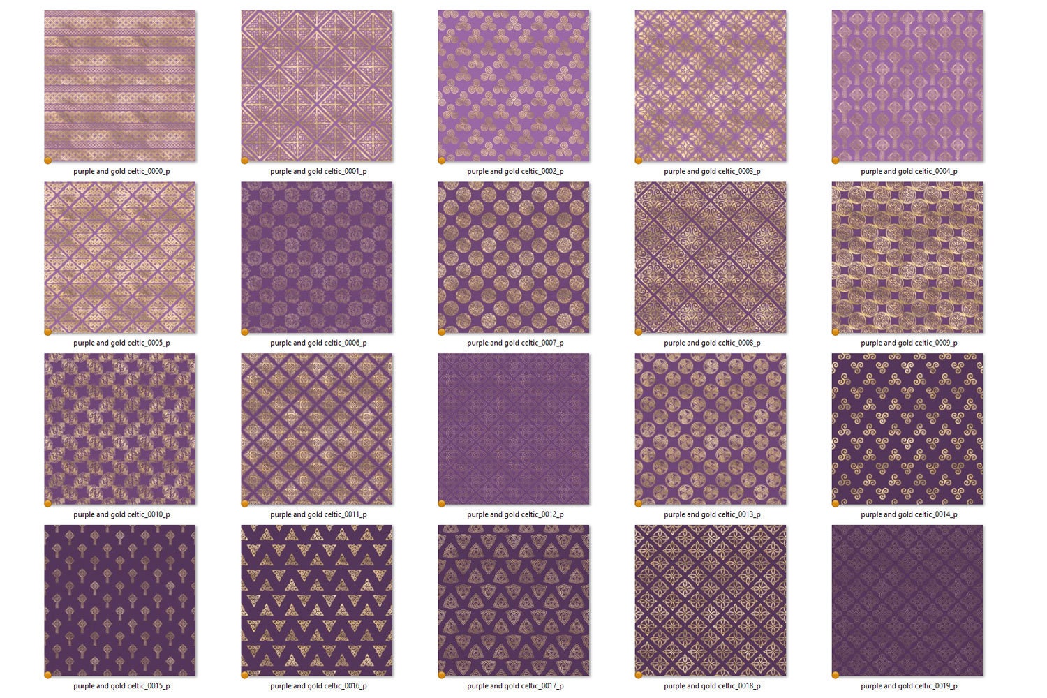 Purple and Gold Celtic Digital Paper Seamless Celtic Knot - Etsy