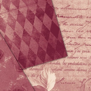 Warm October Textures Digital Paper, Vintage Handwritten Letters and ...