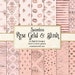 Rose Gold and Blush Digital Paper, Seamless Pink and Rose Gold Patterns ...