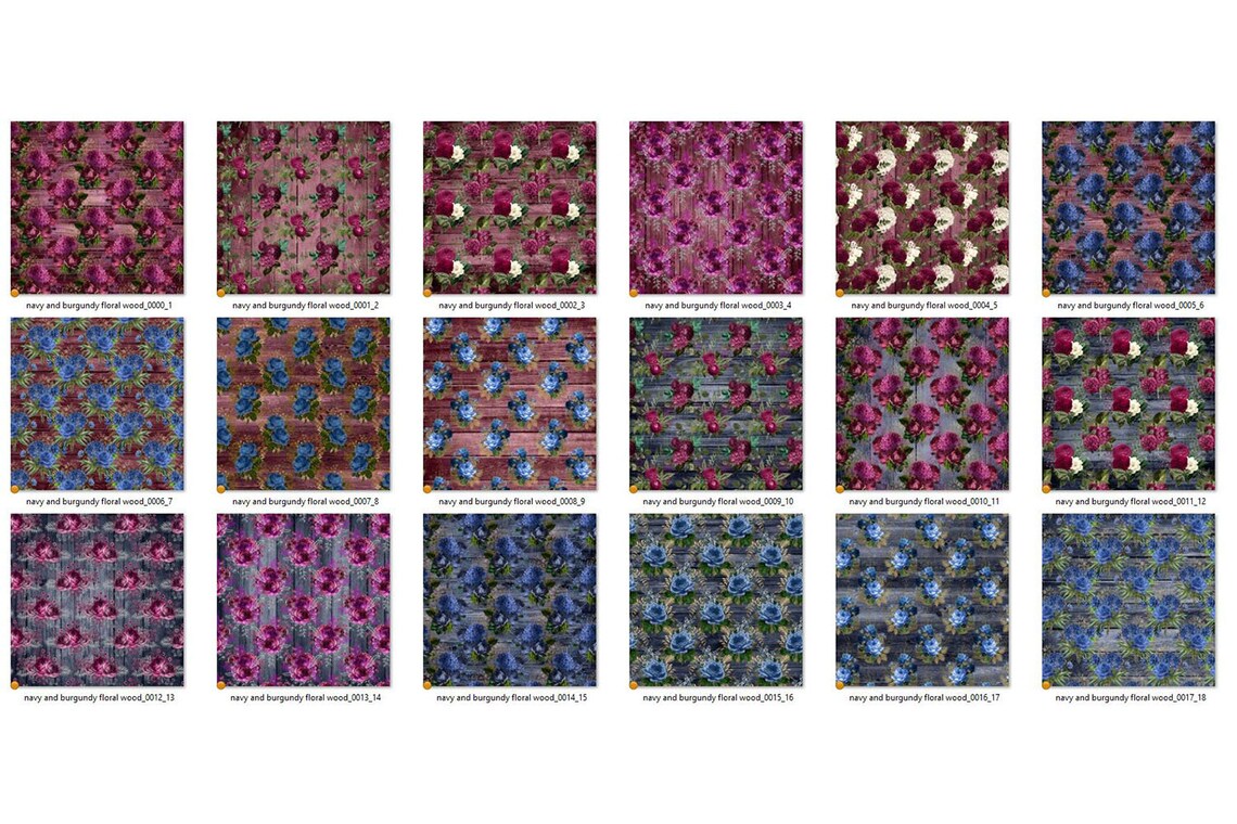 Rustic Navy and Burgundy Floral Wood Digital Paper Printable | Etsy