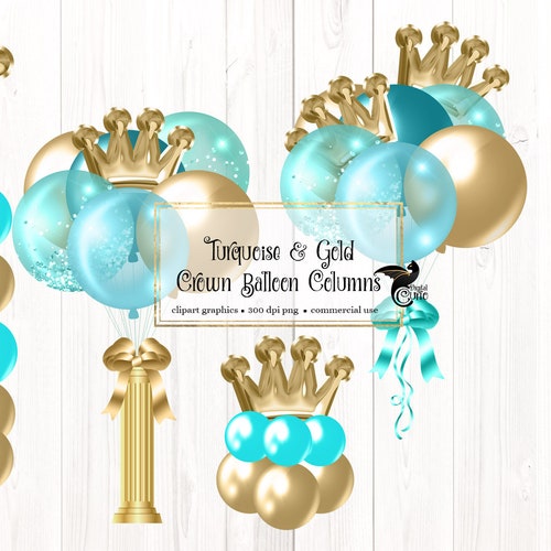 Black and Gold Balloon Arch Clipart Balloon Png Digital - Etsy