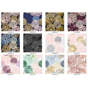 Dahlia Digital Paper, Seamless Dahlia Patterns, Rose Gold Dahlias Gold ...