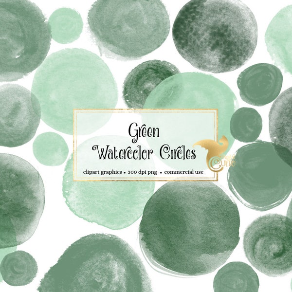 Watercolor Circles - Etsy
