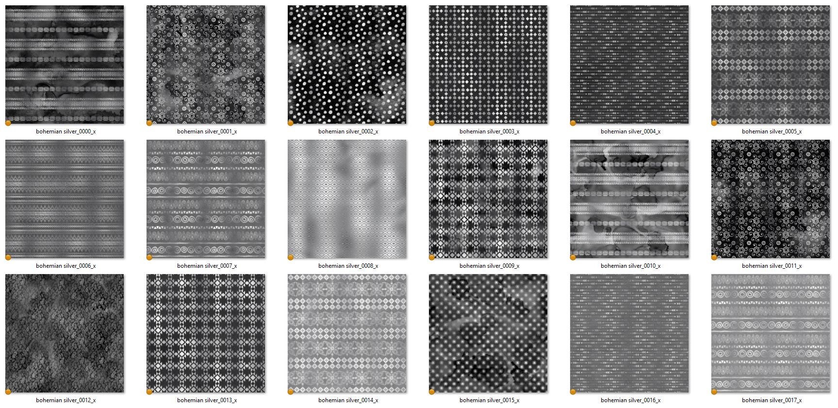 Bohemian Silver Digital Paper Seamless Silver Textures - Etsy