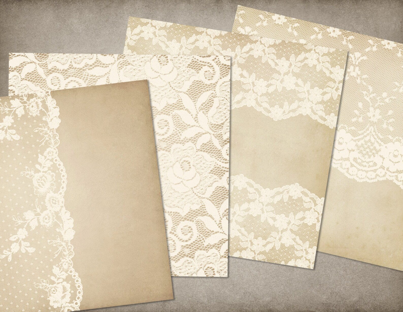Vintage Ivory Lace Digital Paper, Shabby Chic Wedding (digital Download ...