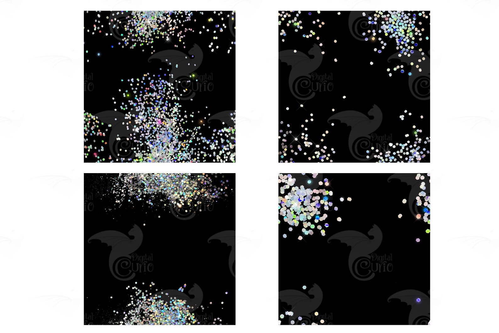 Black Holographic Glitter Digital Paper Seamless Backgrounds - Etsy