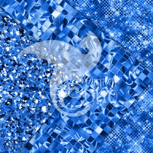 Royal Blue Digital Paper, Glitter, Sequin Textures (digital Download ...