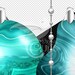 Turquoise Agate Christmas Ornaments Clipart, Holiday PNG (digital ...