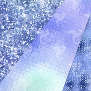 Blue Iridescent Textures - Seamless Digital Paper Metallic Textures ...