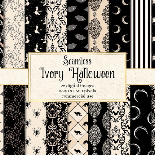 Black and Hot Pink Halloween Digital Paper Seamless Witch and - Etsy