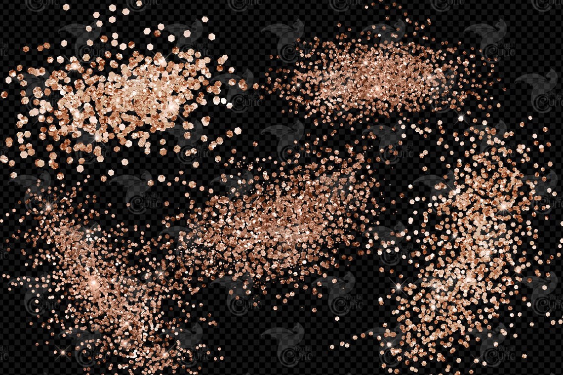 Chunky Rose Gold Glitter Overlays Digital Glitter Png - Etsy