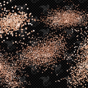 Chunky Rose Gold Glitter Overlays, Digital Glitter Png Overlays, Clip ...
