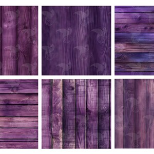Purple Wood Textures Digital Paper, Seamless Rustic Wood Digital Paper ...