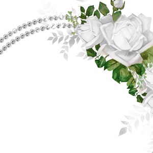 White Diamond Floral Frames Clipart, Wedding Frame Clip Art With ...