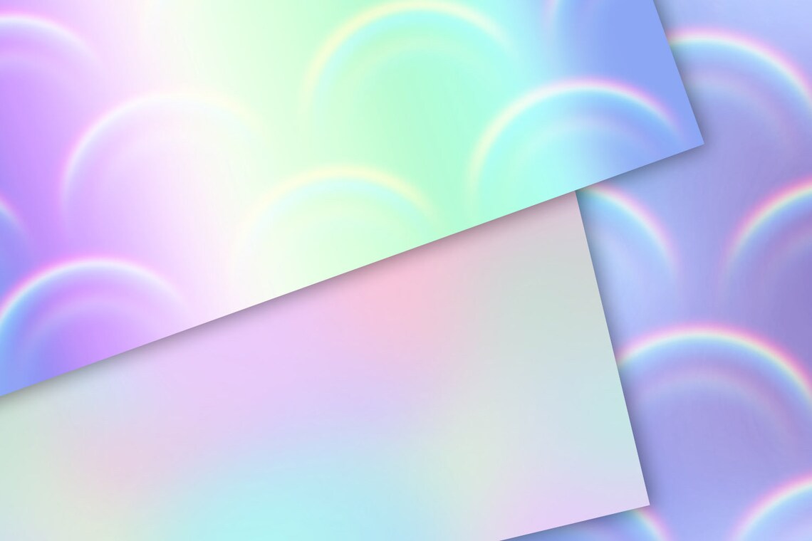 Rainbows and Clouds Digital Paper Seamless Ombre Pastel | Etsy