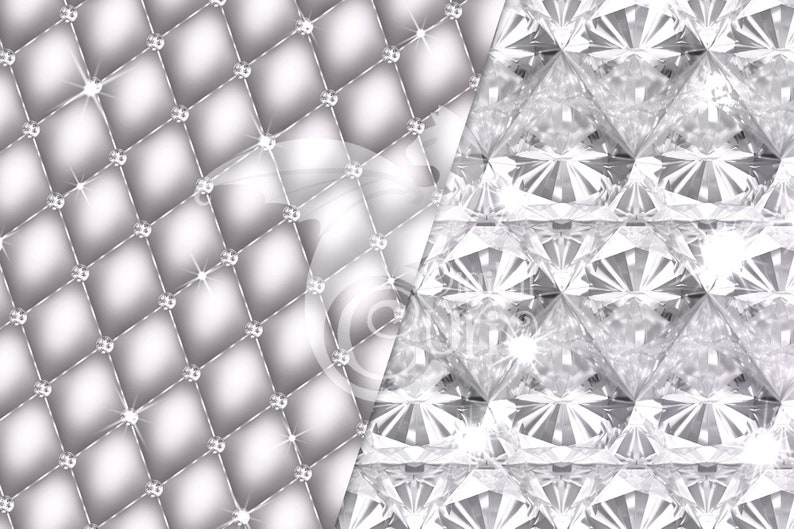 Shimmering Silver Digital Paper, Glitter Foil Textures (digital ...