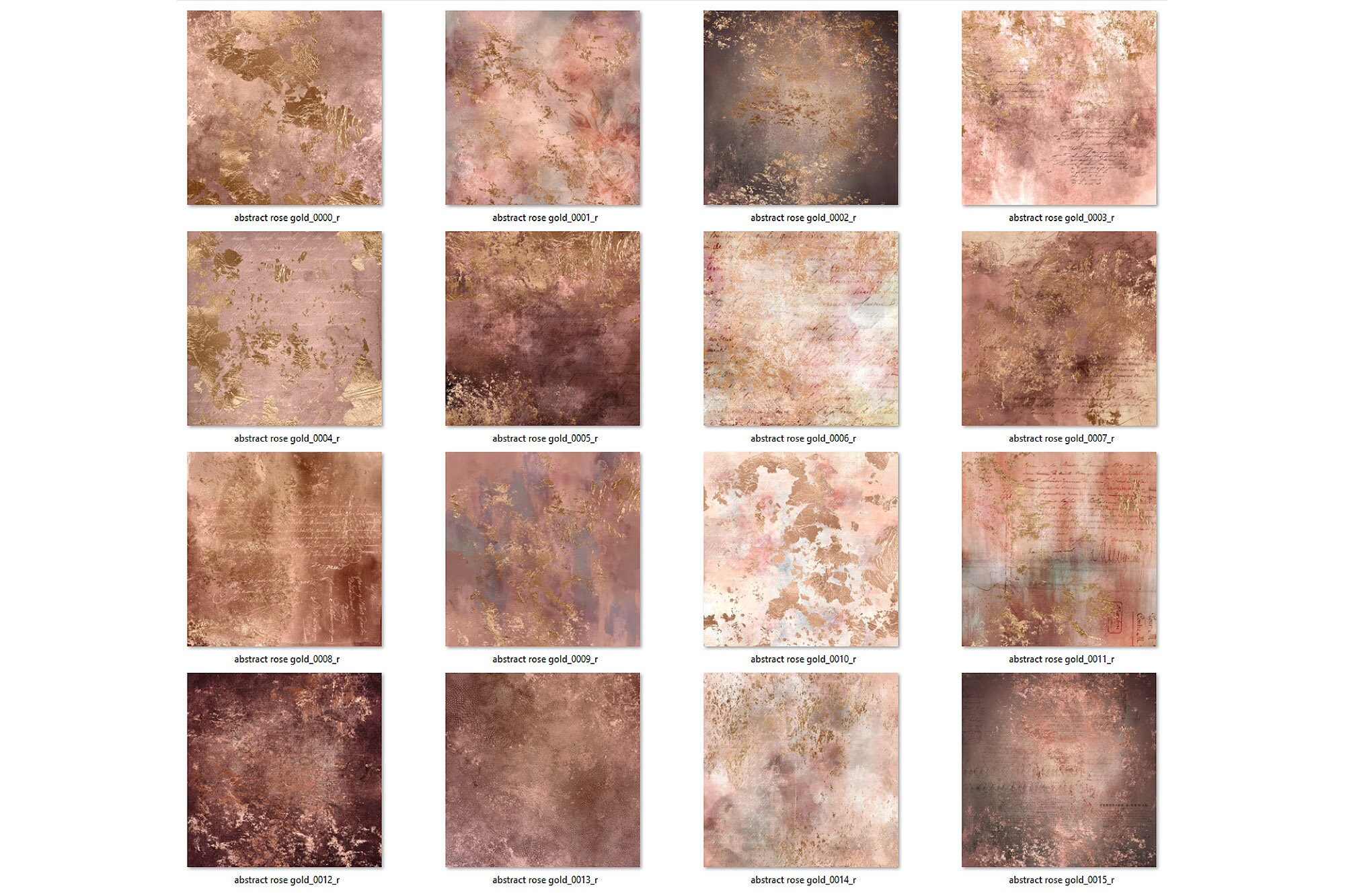 Abstract Rose Gold Textures Instant Download Vintage | Etsy