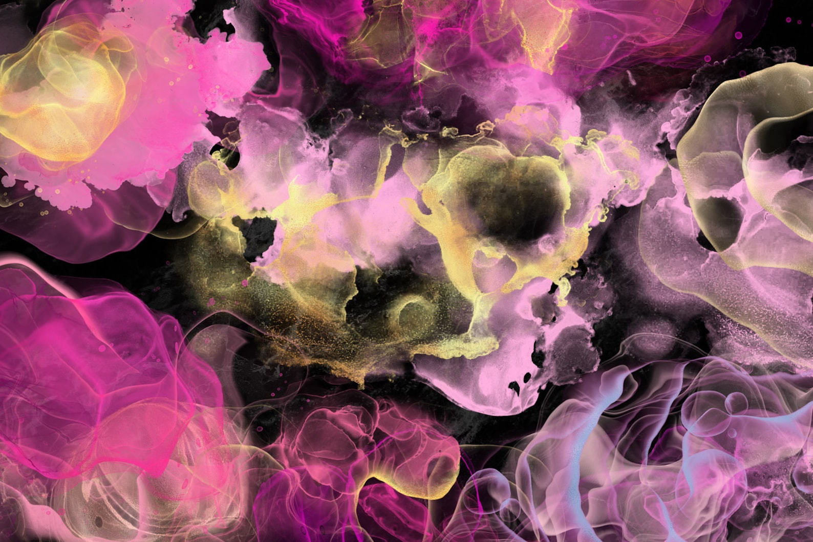 Pink Ink Graphic Elements ink overlays paint splatter | Etsy