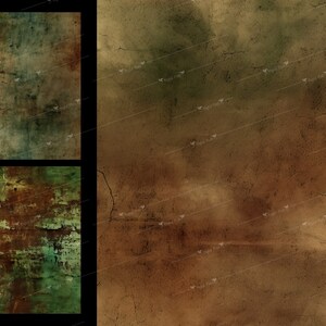 Distressed Green and Brown Textures, Rustic Digital Paper (seamless ...