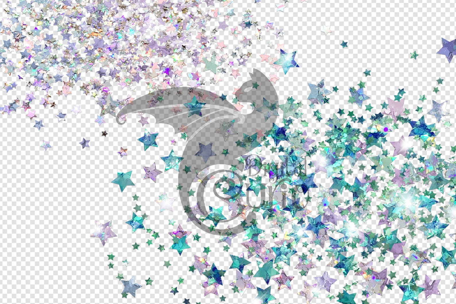 Holographic Star Glitter Overlays Digital Instant Download Rainbow ...