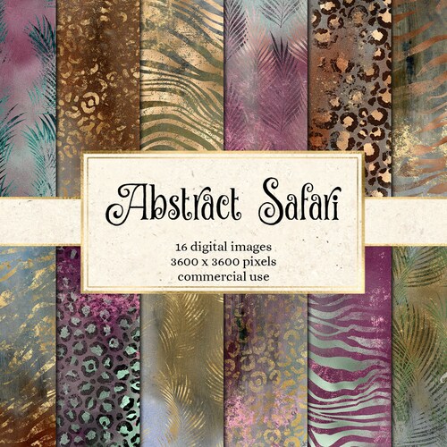 Abstract Safari Textures Digital Paper for Instant Download - Etsy