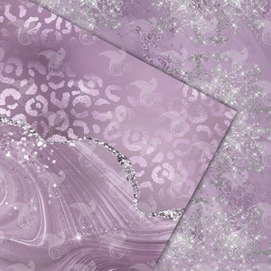 Shining Mauve Digital Paper, Seamless Textures With Shimmer Foil and ...