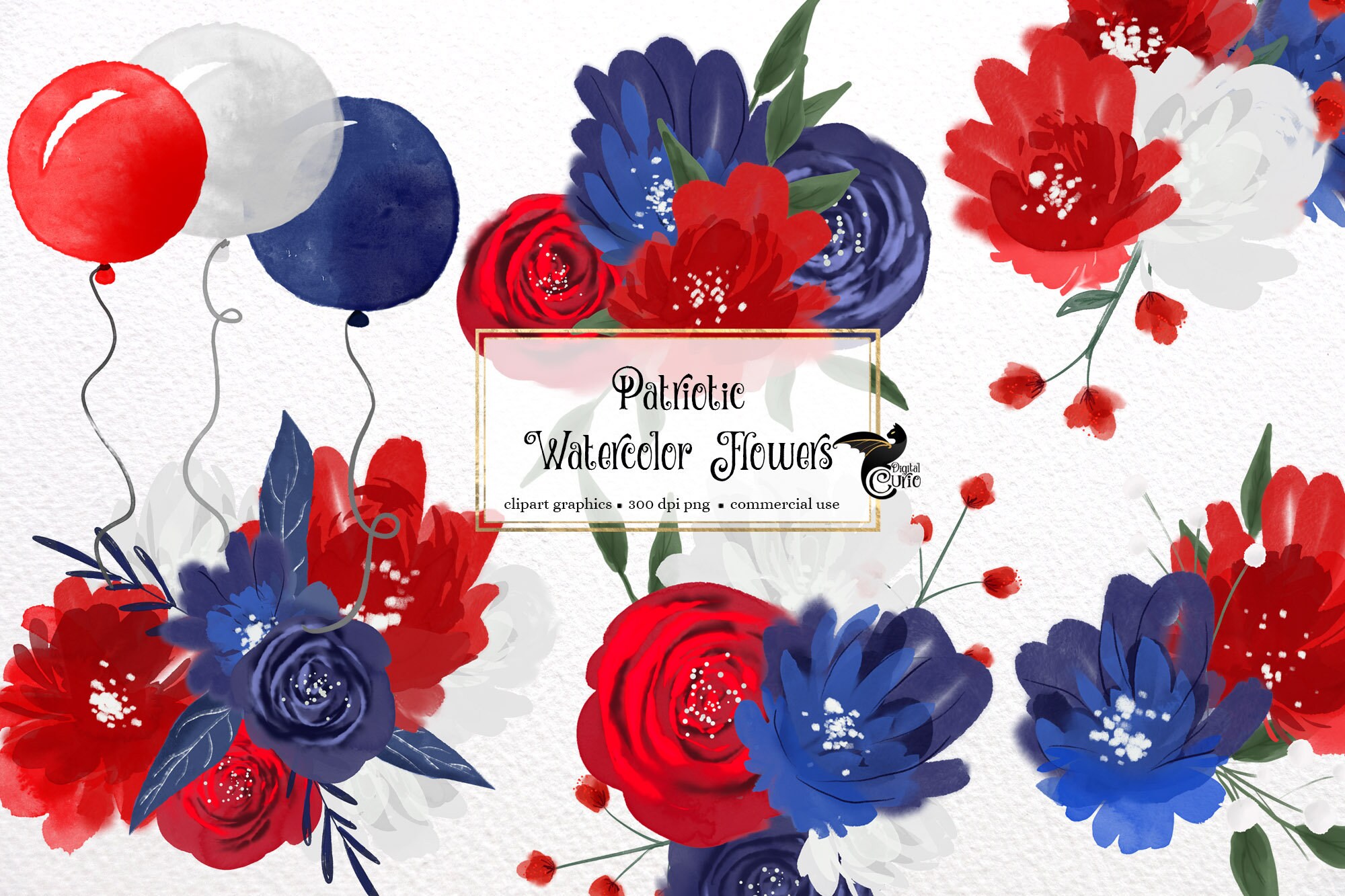 Clipart Patriotic Red Blue