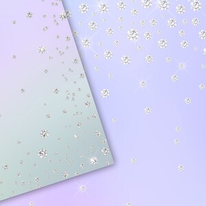 Rainbow Diamond Confetti Digital Paper, Backgrounds in Soft Pastel ...