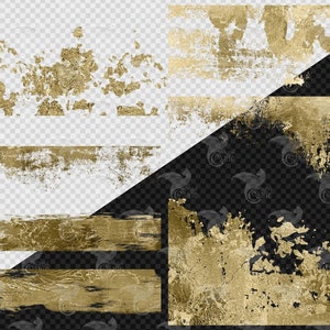 Gold Flake Borders Clip Art - Faux Gold Foil Digital Border Clipart in ...