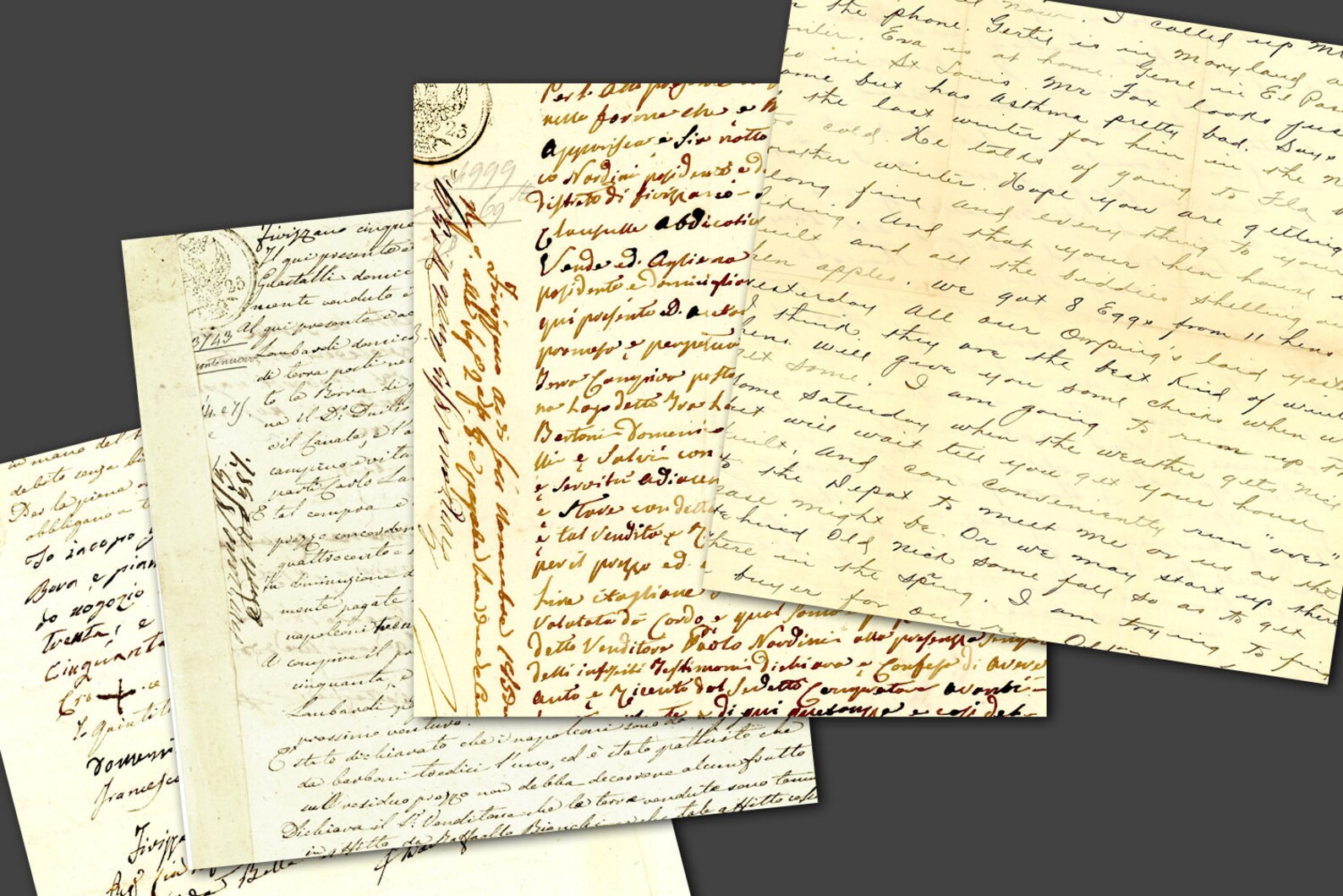 Vintage Handwriting Digital Paper Old Letters Old - Etsy