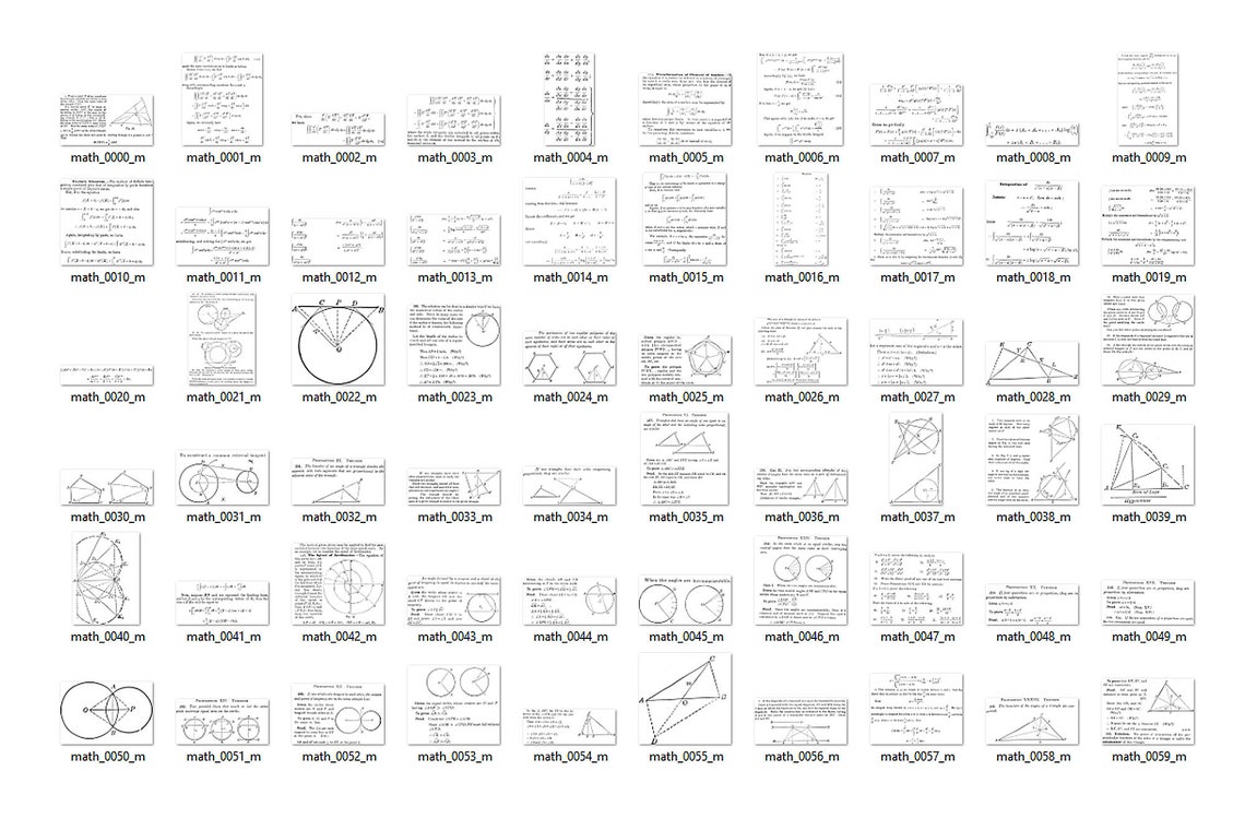 Vintage Math Overlays Antique Calculus and Geometry Formulas - Etsy