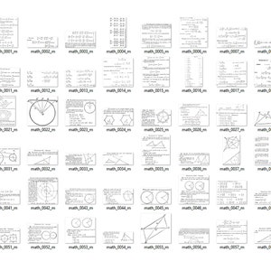 Vintage Math Overlays, Antique Calculus and Geometry Formulas and ...