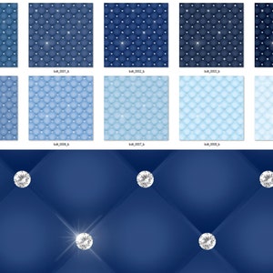 Blue Diamond Tufted Digital Paper - Seamless Royal Luxury Glam Quilted ...