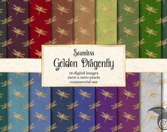 Dragonfly Digital Paper | Etsy